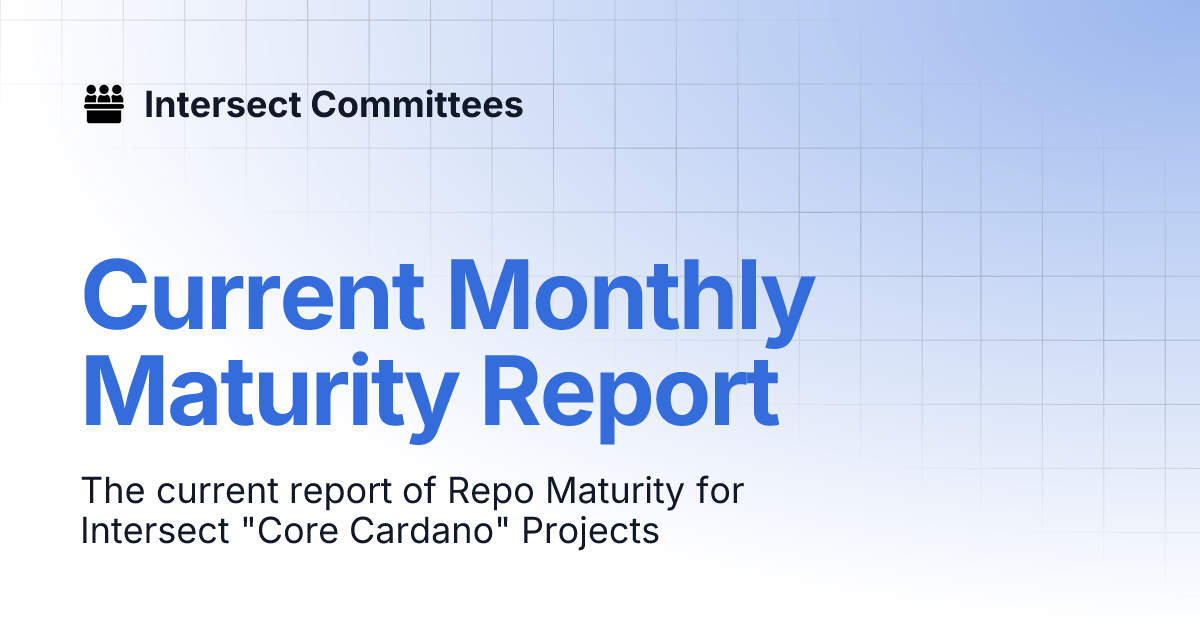 Current Monthly Maturity Report | Intersect Committees